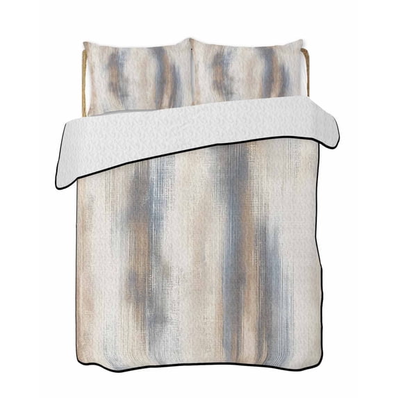 Abstract Yellow Quilts Bedding Set Full Size Blue Gradient Mottled ...