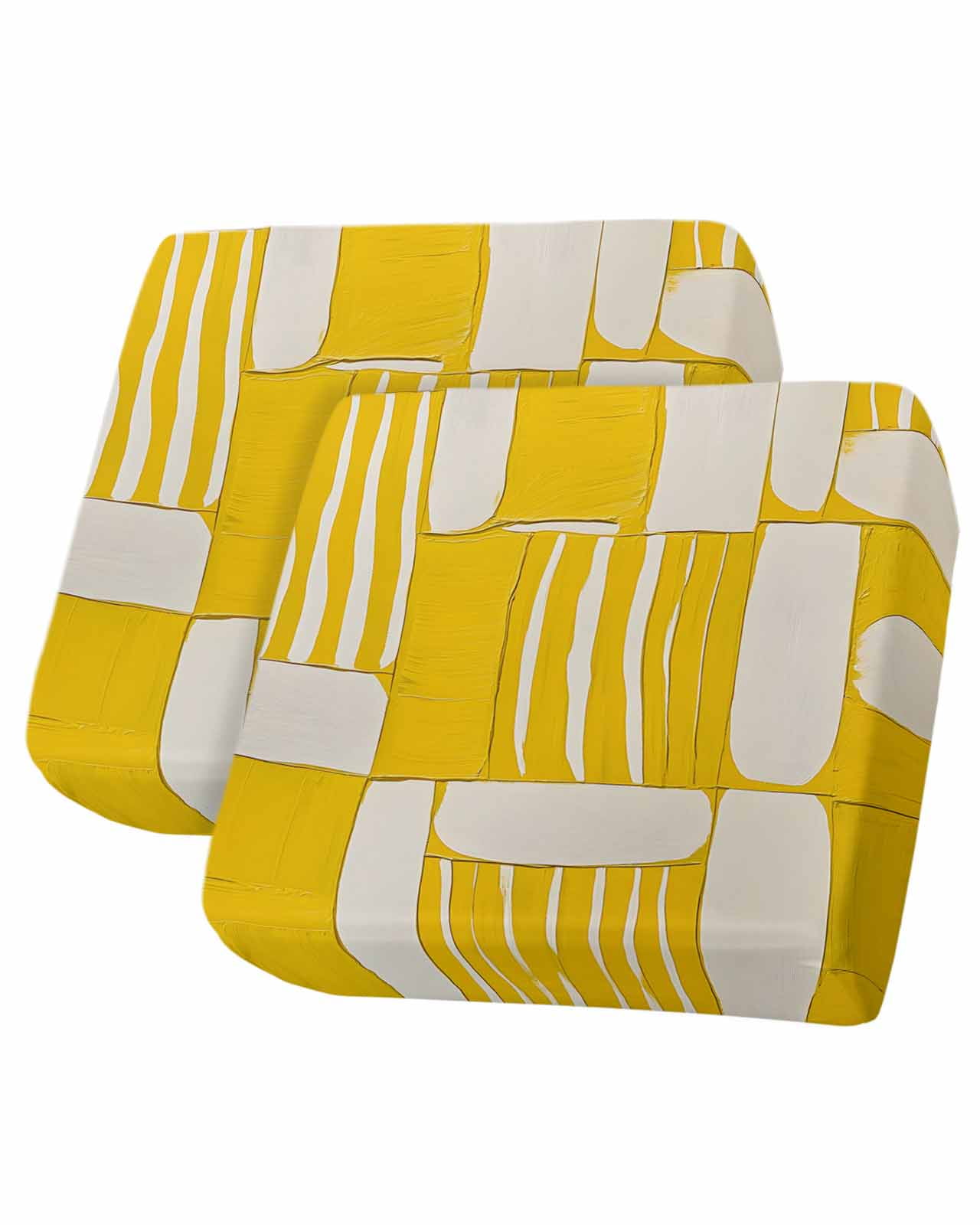 Abstract Yellow Sofa Couch Cushion Covers Washable, Removable ...