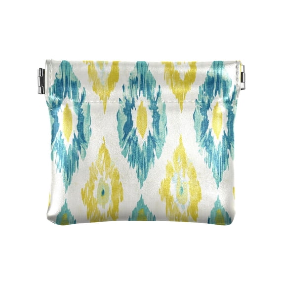 Abstract Yellow Turquoise Pattern Women's Coin Purses Change Pouches ...
