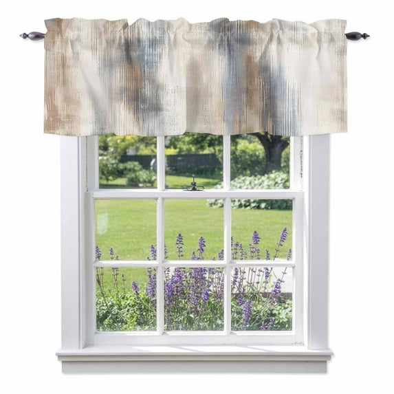 Abstract Yellow Valances for Windows, Blue Gradient Mottled Texture ...