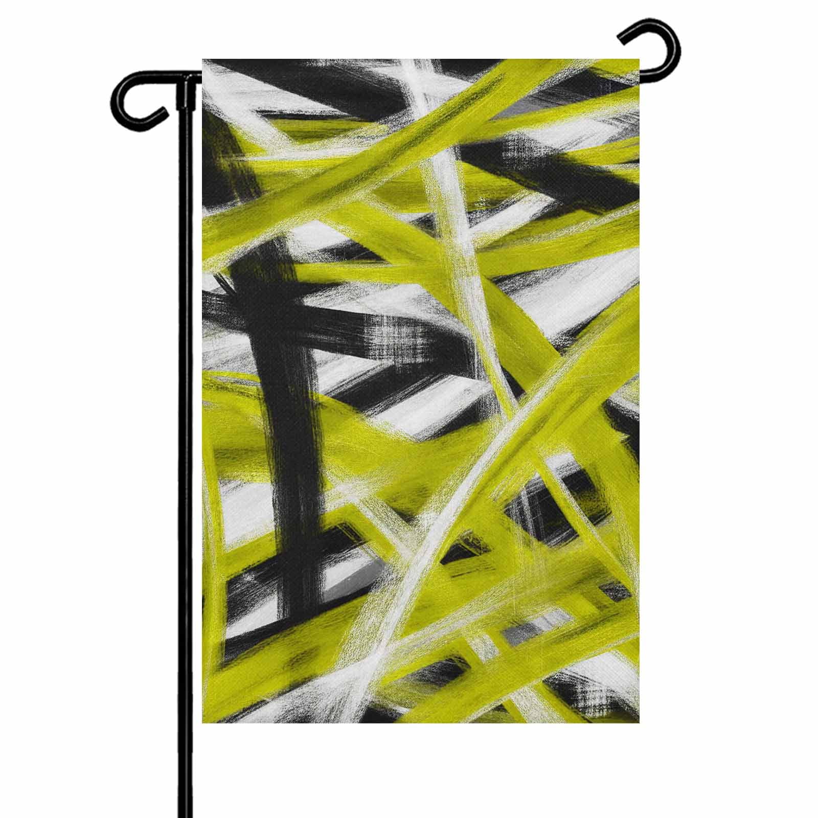 Abstract Yellow Waves Garden Flag 12x18 Inch Modern Minimalist Yellow ...