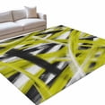 Abstract Yellow Waves Large Area Rugs 6x9ft Modern Minimalist Yellow ...