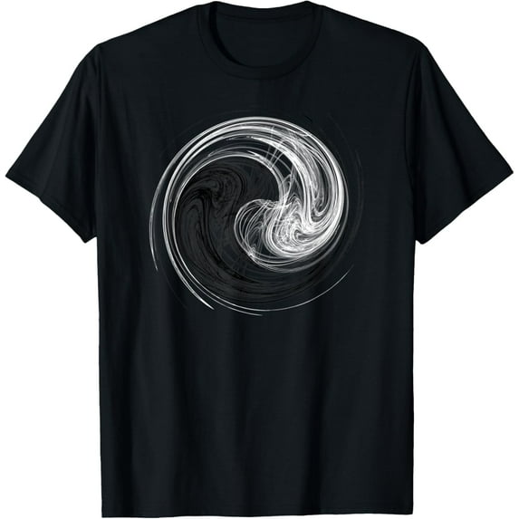 Abstract Yin Yang Swirl Design Unisex Black T Shirt Unisex Tee ...