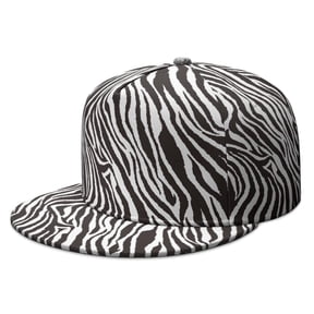 Top Headwear Zebra Pattern Wide Brim Felt Fedora Panama Hat, Beige ...