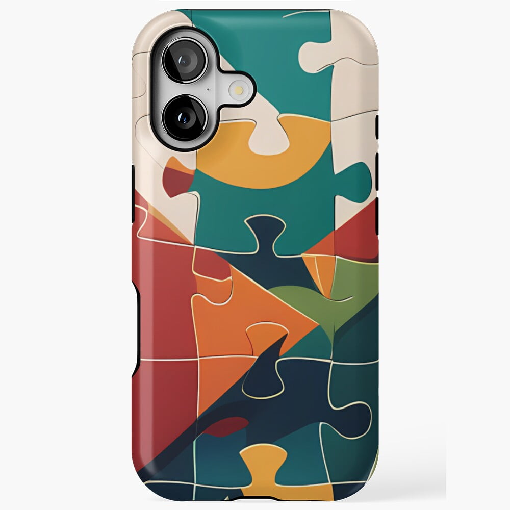Abstract Zen Chroma Color Balance Puzzle Case for iPhone 17 to 11 Pro ...