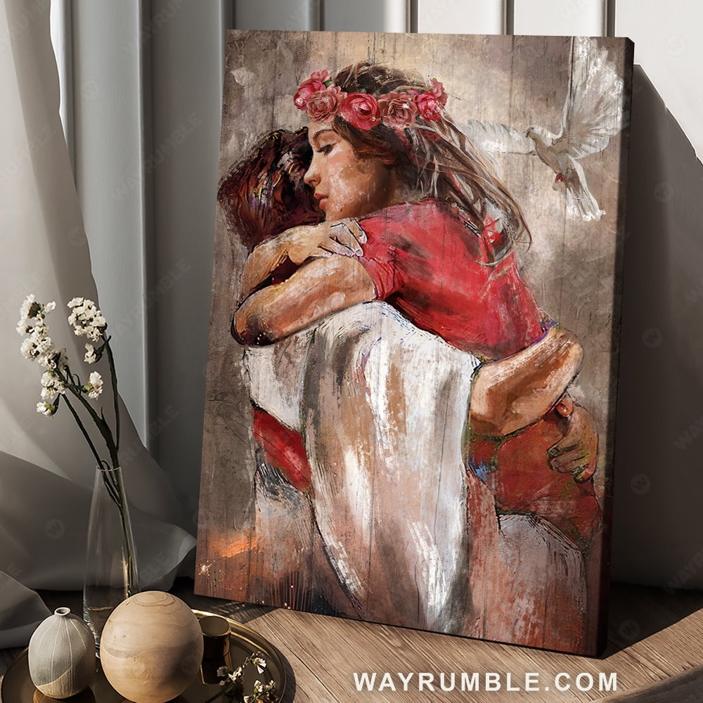 Abstract art, Holy spirit dove, Heaven painting, A warming hug - Jesus ...