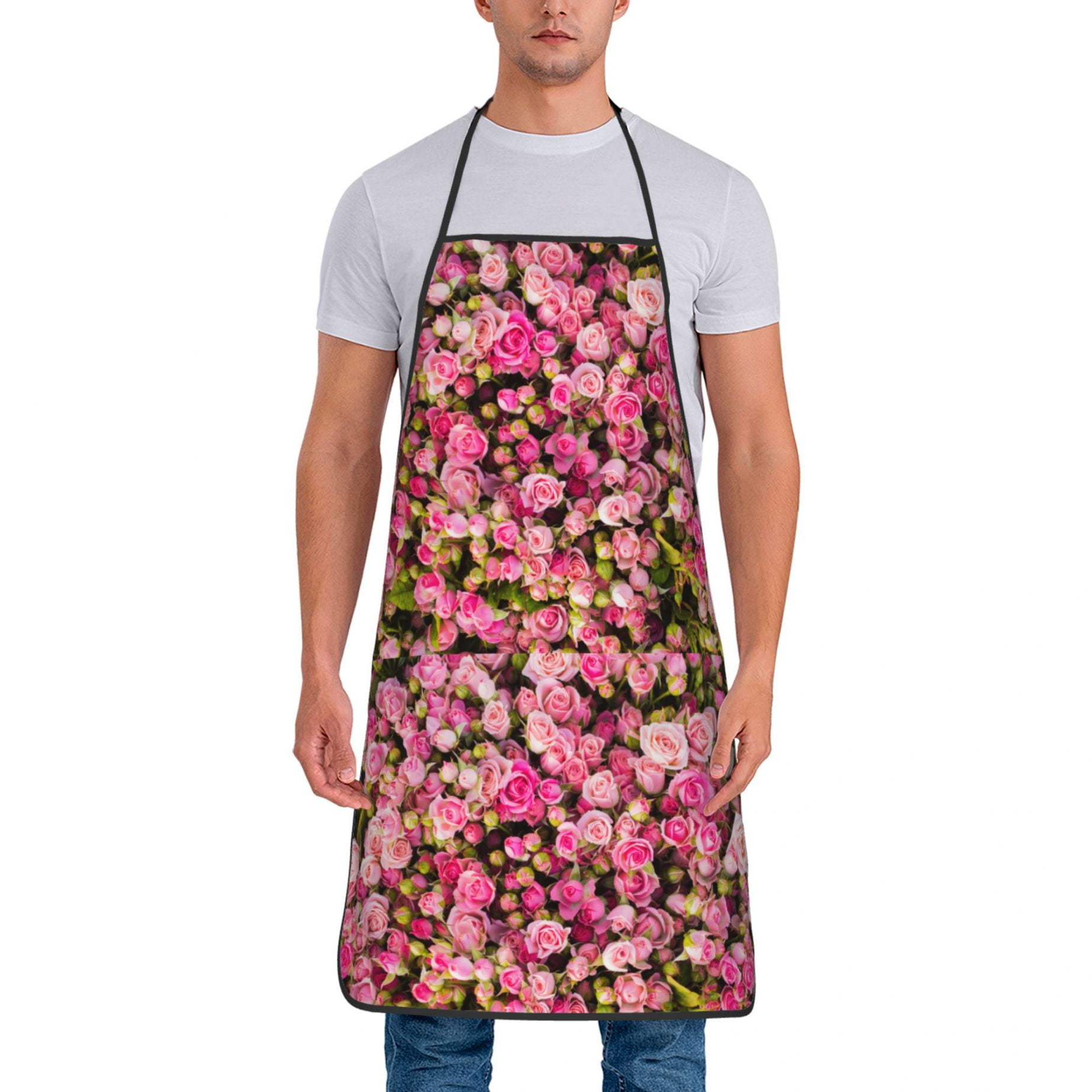 Abstract background of roses. Aprons for Women Men Waterproof Apron ...