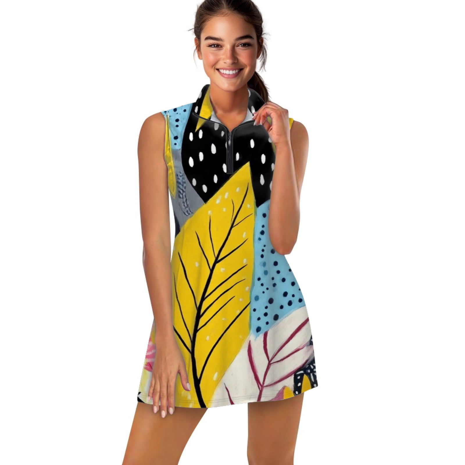 Abstract colorful foliage artwork design Sports Dresses Women Tennis ...