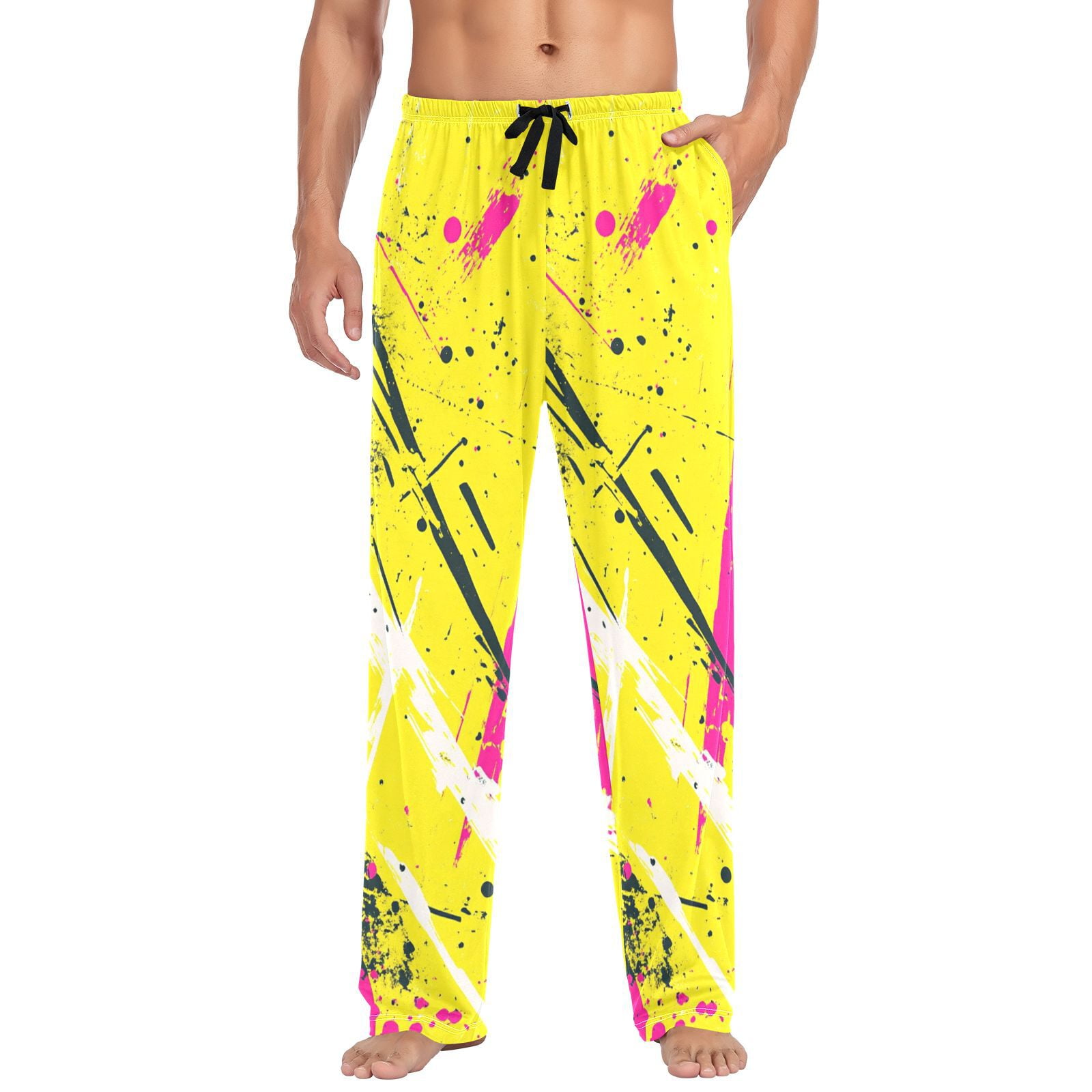 Abstract colorful paint splatter art Men's Pajama Pants Ultra Bottoms ...