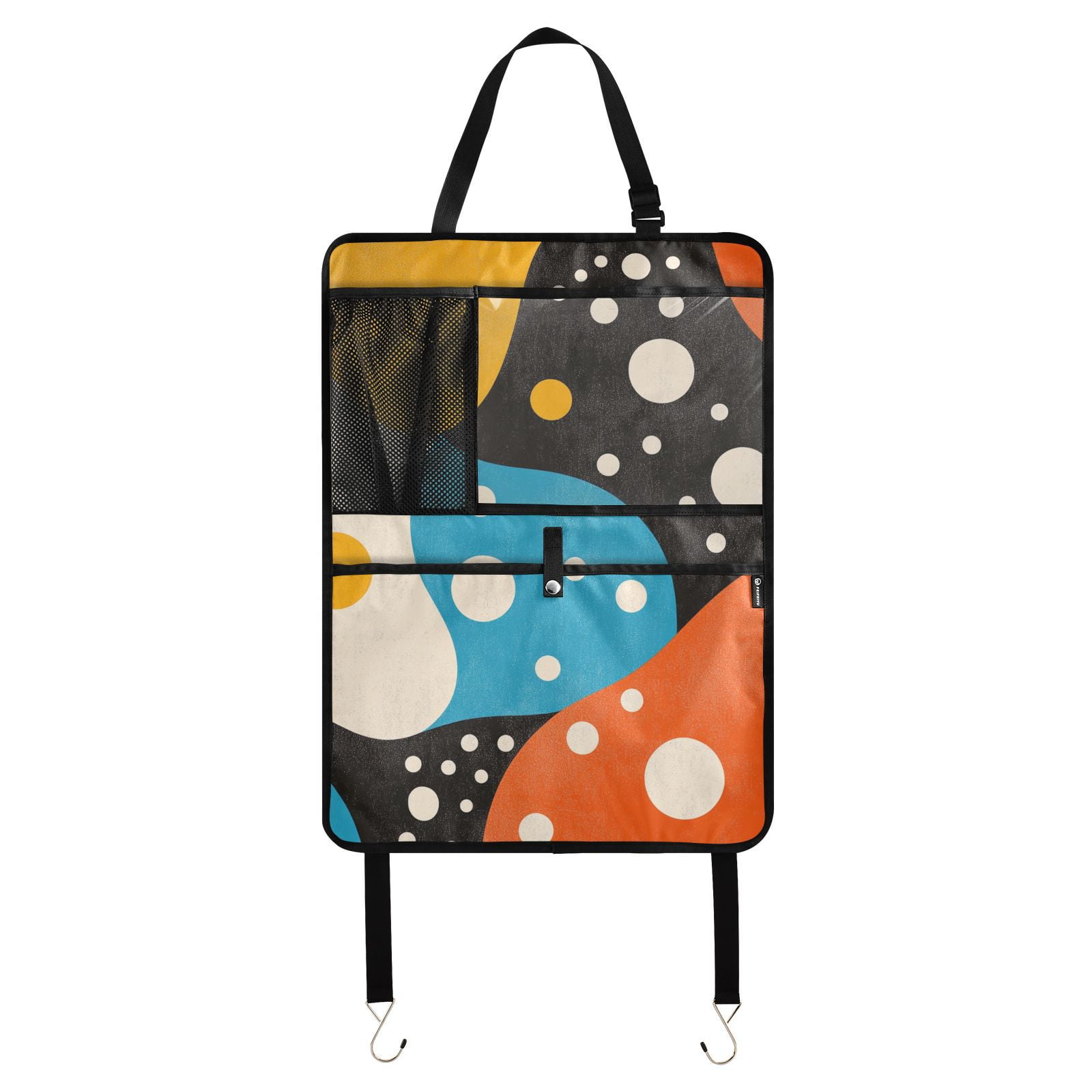 Abstract colorful shapes design 43 Pack Backseat Protector Seat Covers ...