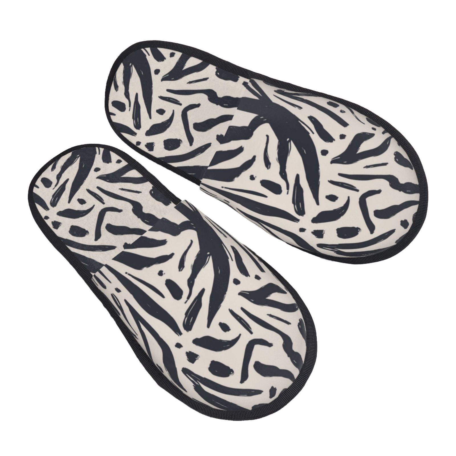 Abstract dots lines pattern House Slippers for Women Indoor, Fuzzy Warm ...