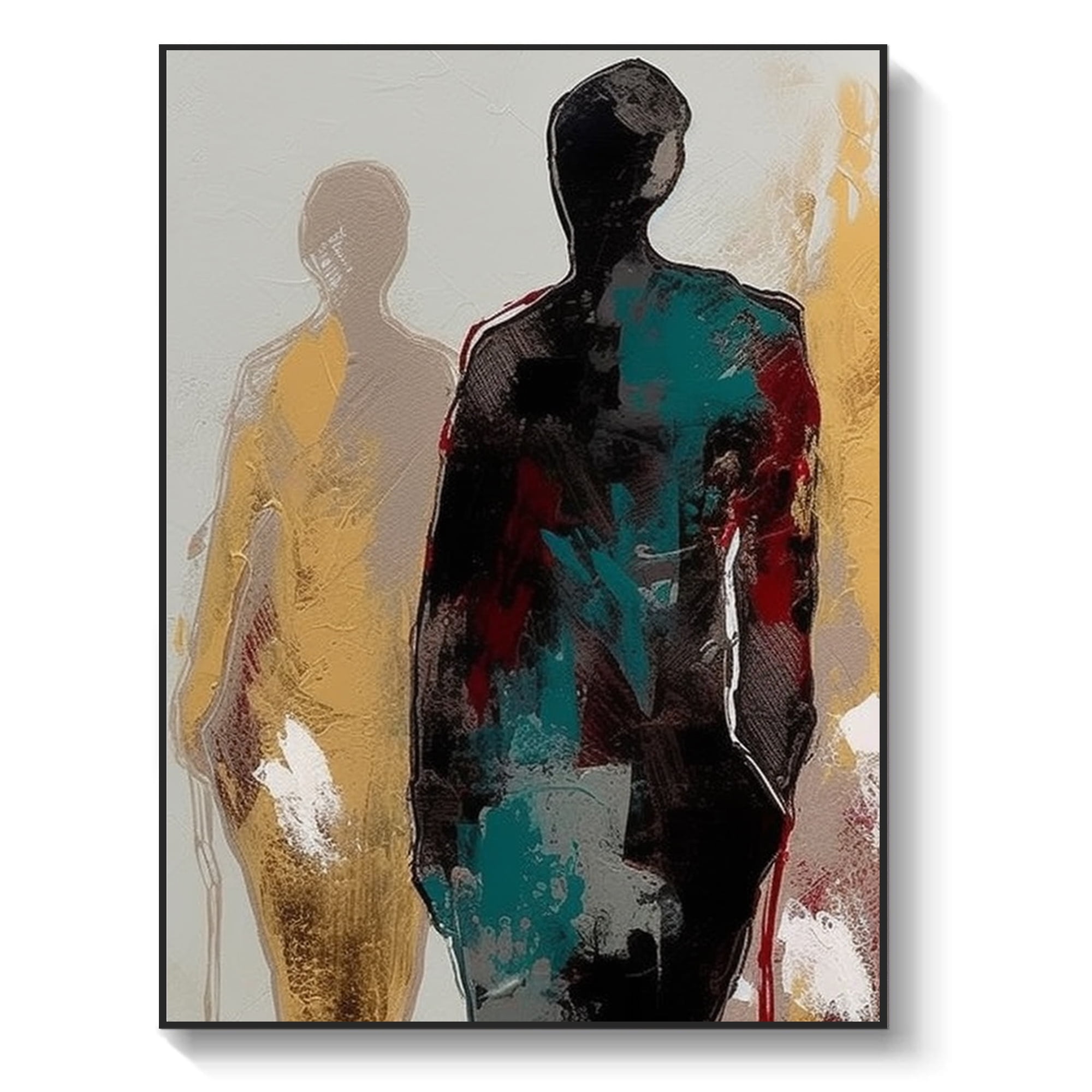 Abstract figure oil painting, 100% handmade oil painting, original ...