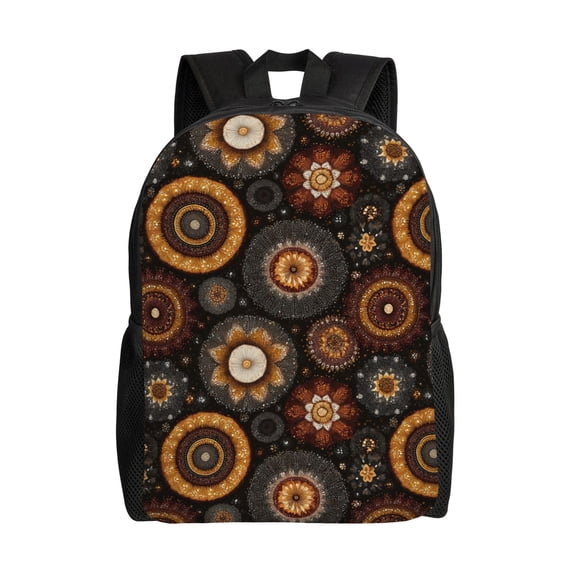 Abstract floral pattern Backpack with 15 Inch Laptop Compartment,Water ...