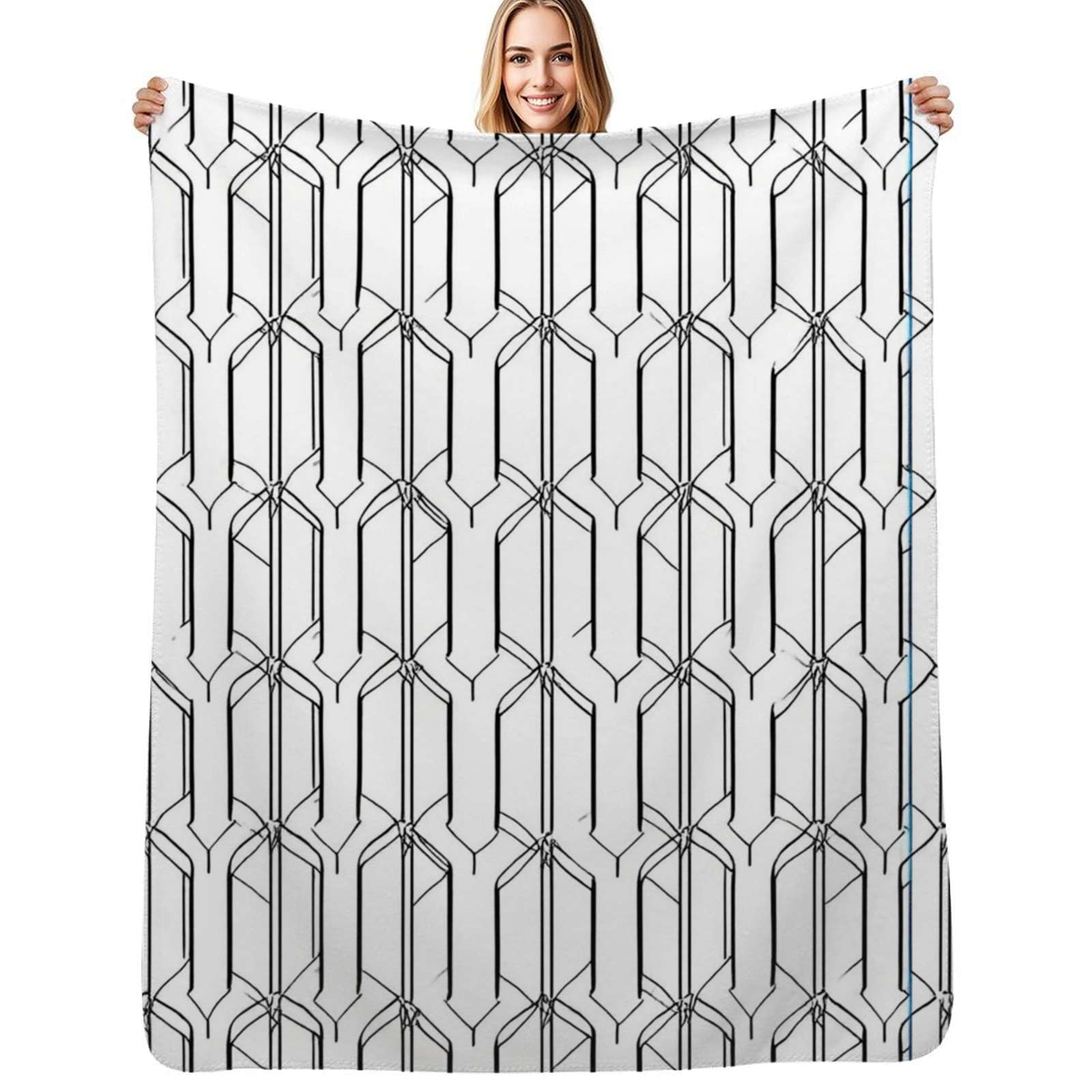 Abstract geometric black design Soft Blanket Travel Bedding Throws ...