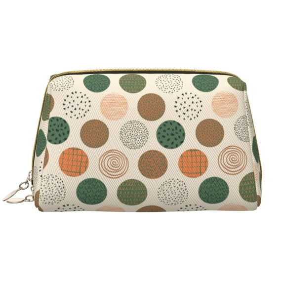 Abstract geometric circles pattern Makeup Bag, Large Capacity Cosmetic ...