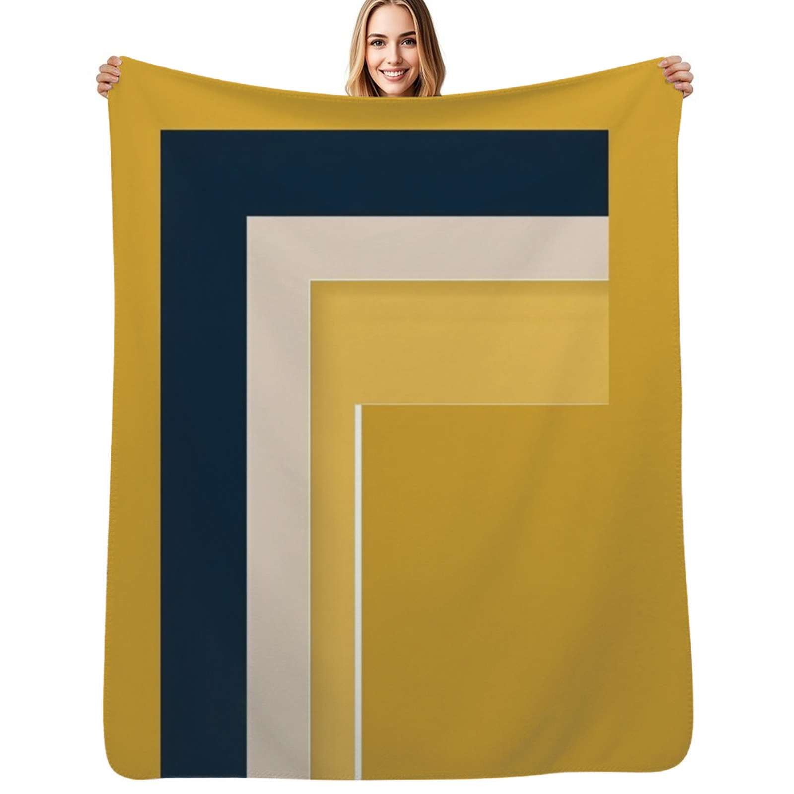 Abstract geometric color block design Soft Blanket Travel Bedding ...