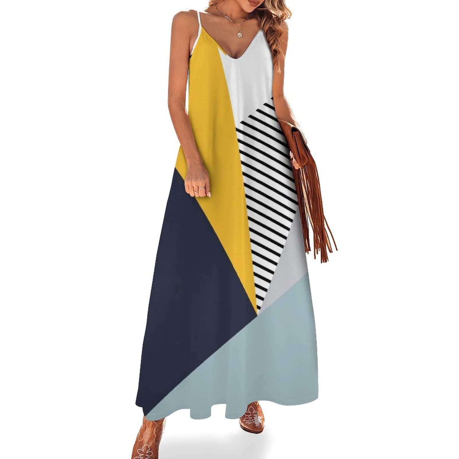 Abstract geometric design Sleeveless Dress prom dresses dresses for ...