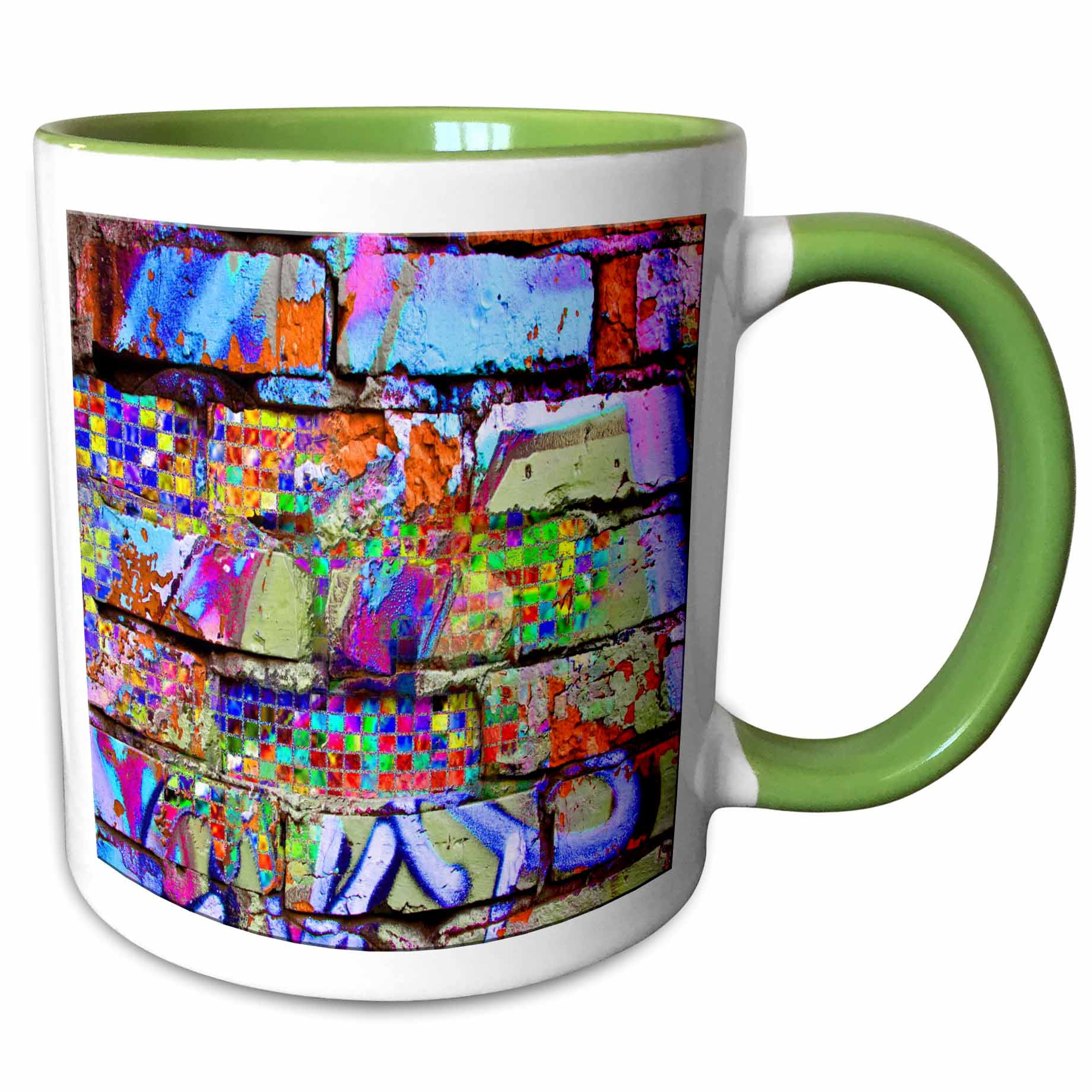 Abstract graffiti art in rainbows of colors and different shapes 15oz ...