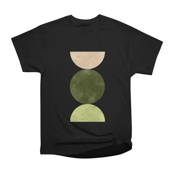 Abstract green geometric shapes T-Shirt Tee Gift For Him Merch For Her ...