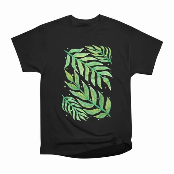 Abstract green leaves T-Shirt Tee Gift For Him Merch For Her Apparel ...