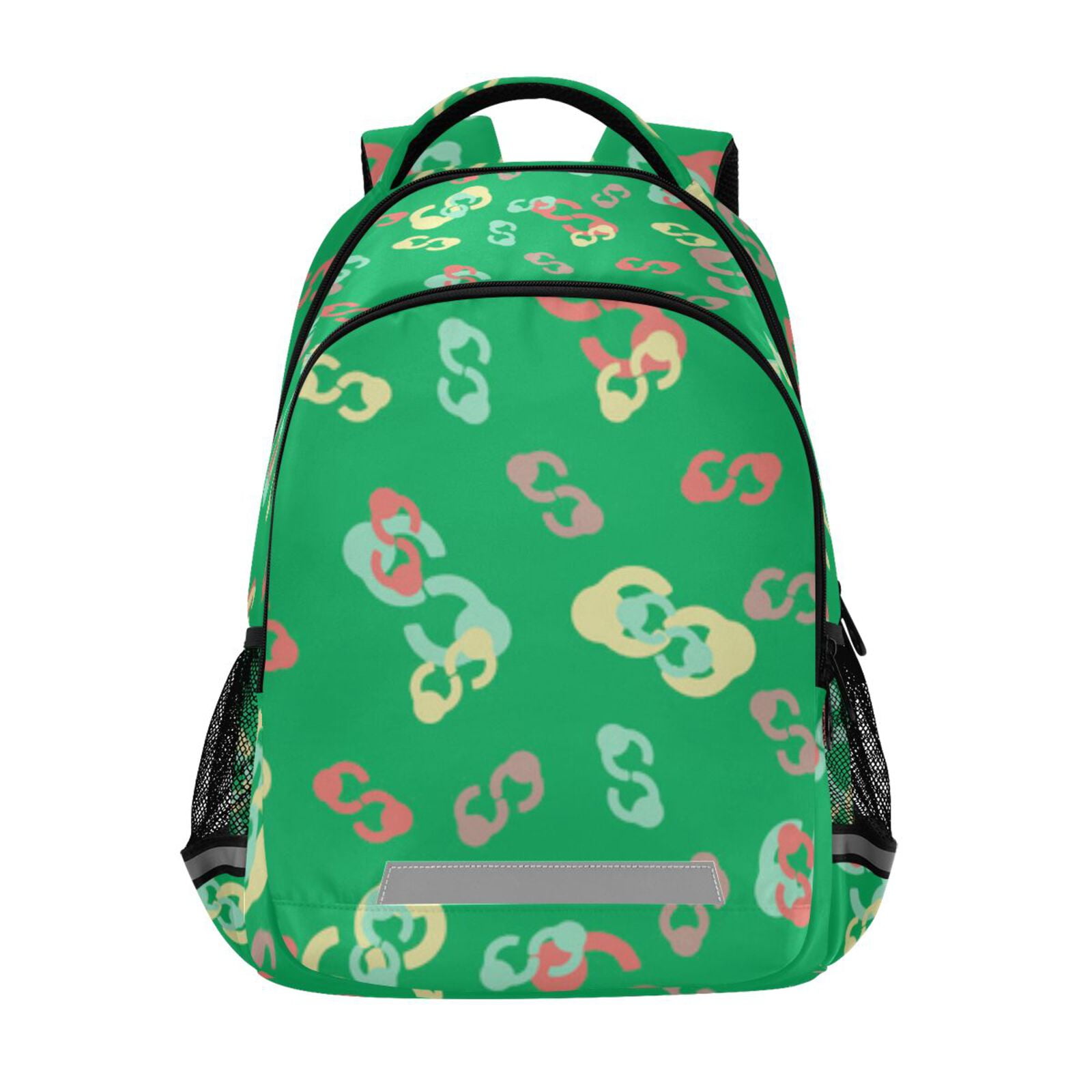 Abstract green pastel pattern(2) Backpacks with Safety Reflective ...