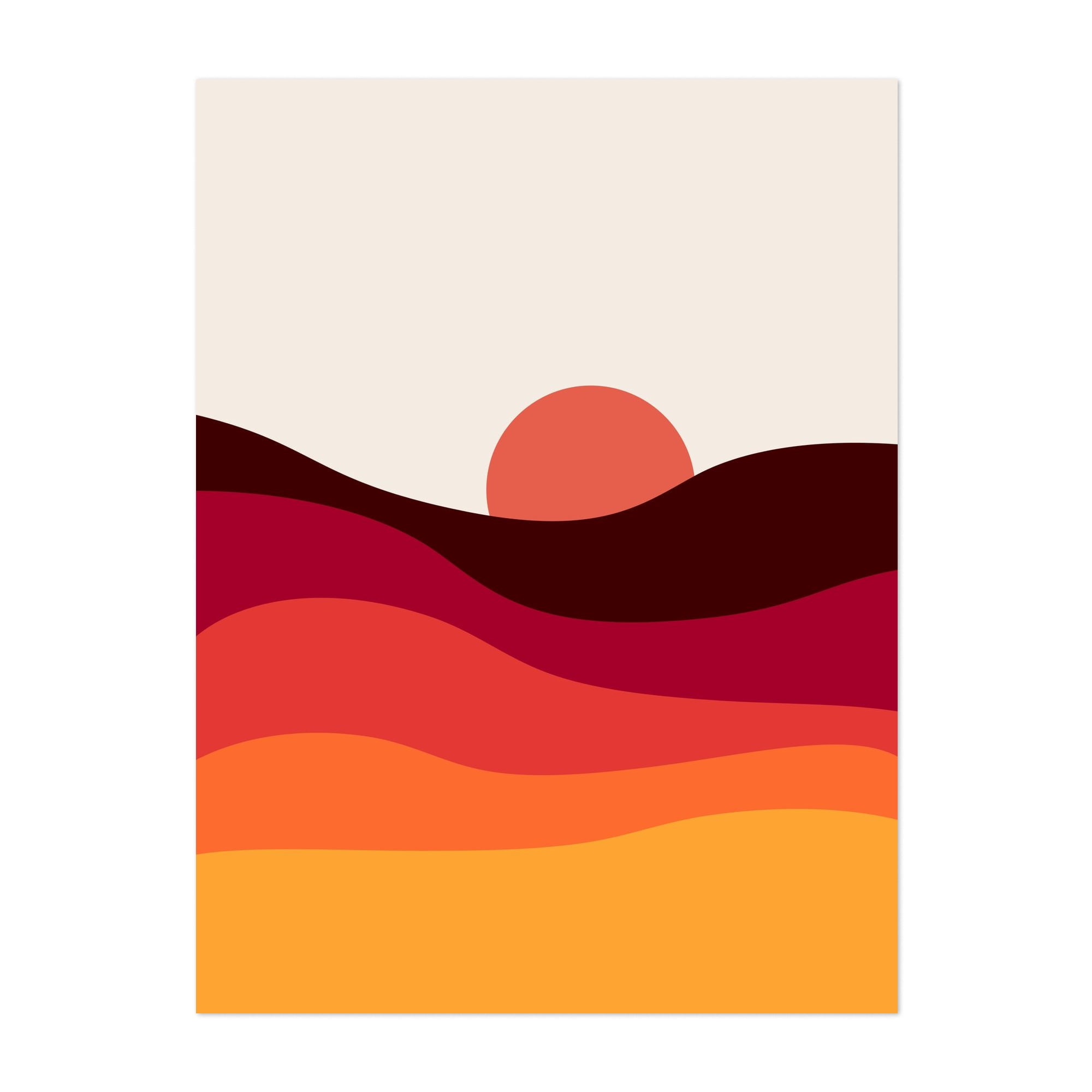 Abstract landscape with sea at sunset - Illustration Abstract ...