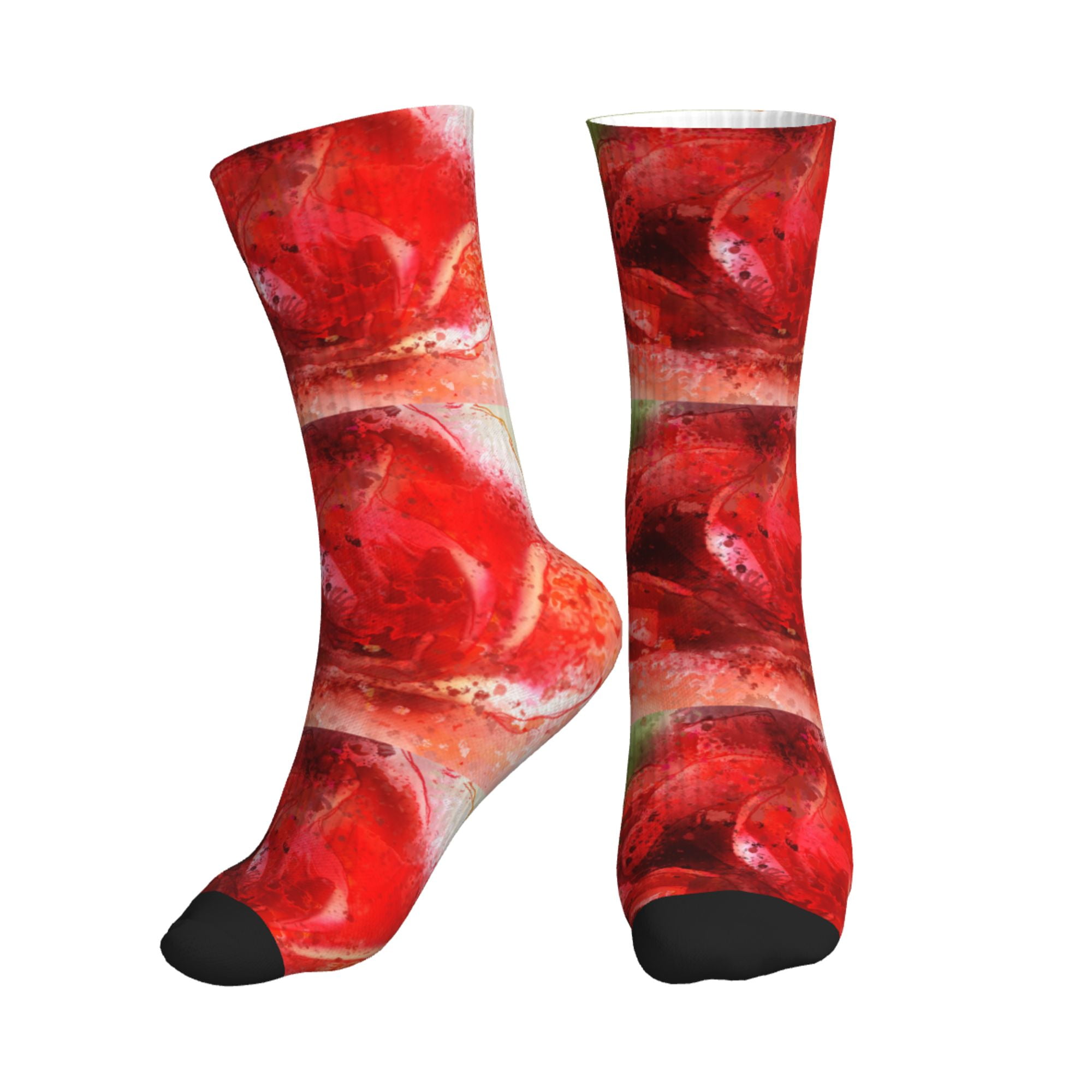 Abstract modern art rose Funny Socks For Men & Women-Gifts For Golfing ...