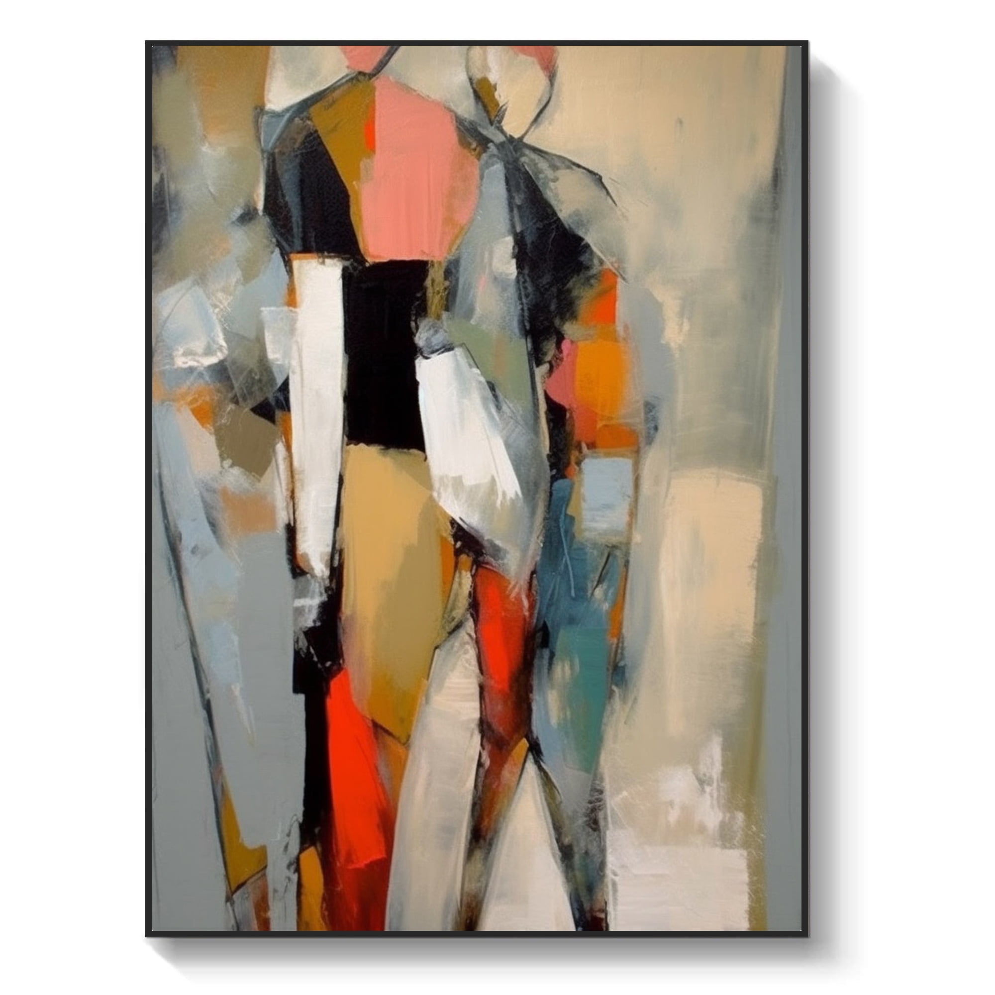 Abstract multi-person abstract oil painting, modern simple decoration ...