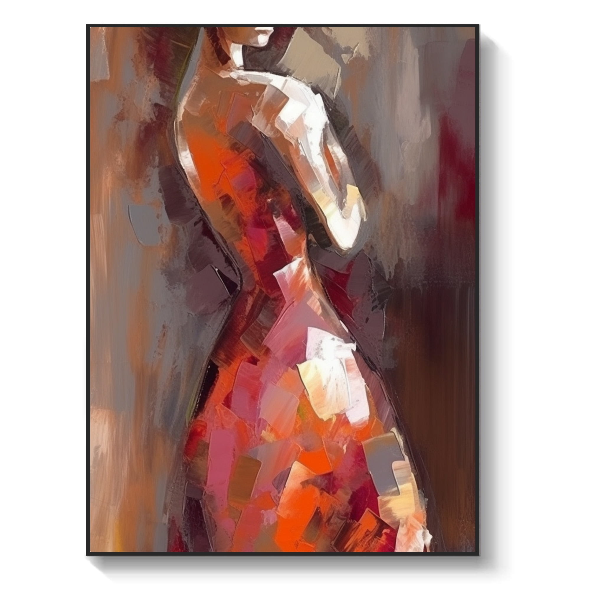 Abstract oil painting intellectual woman abstract painting art modern ...