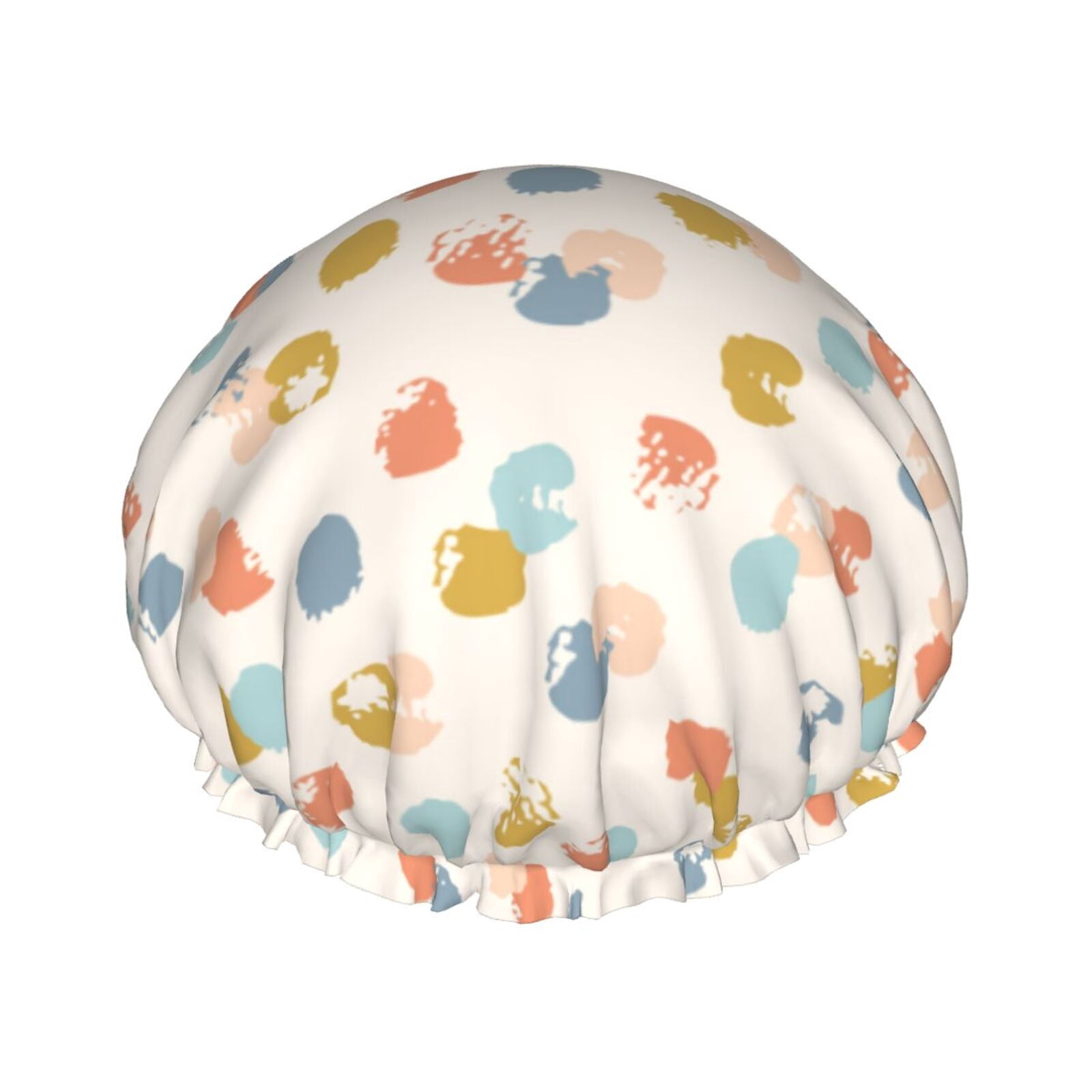 Abstract paint dots spots pattern Shower Cap, Reusable Bath Hair Hat ...