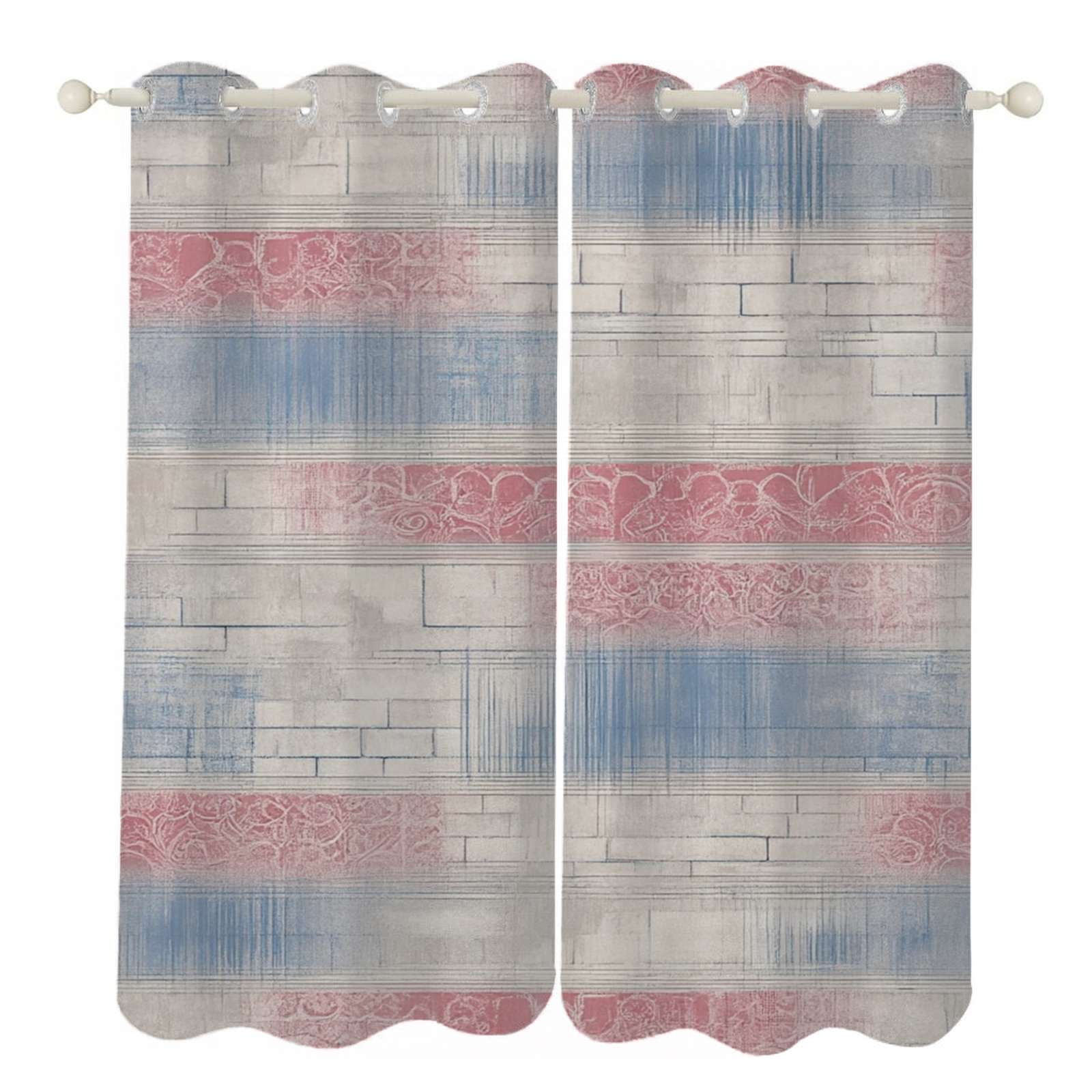 Abstract pastel brick pattern Sunshade Curtains Home Bedroom Living ...