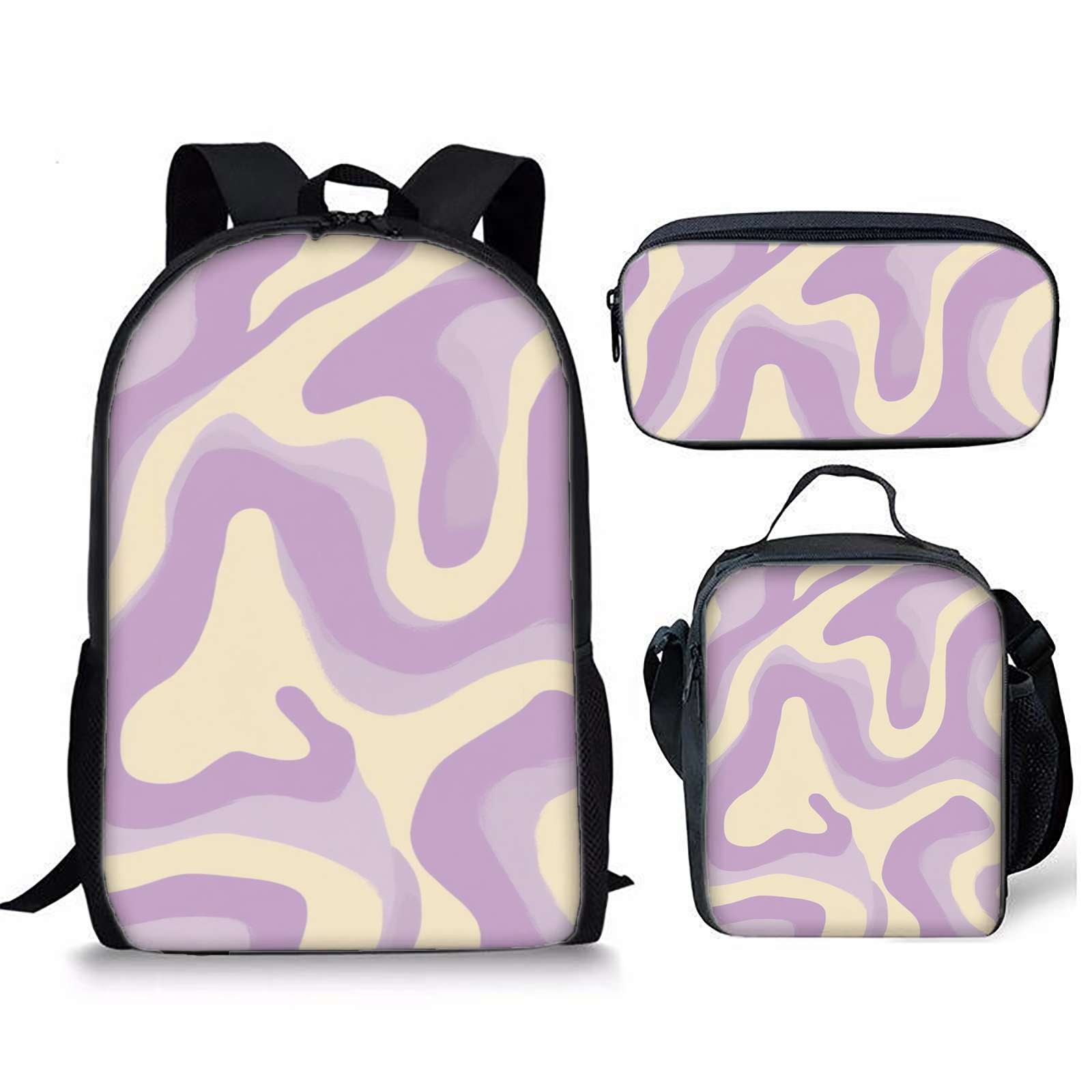 Abstract pastel wavy design Backpacks Bookbag Bags Rucksack Lunch Bag ...