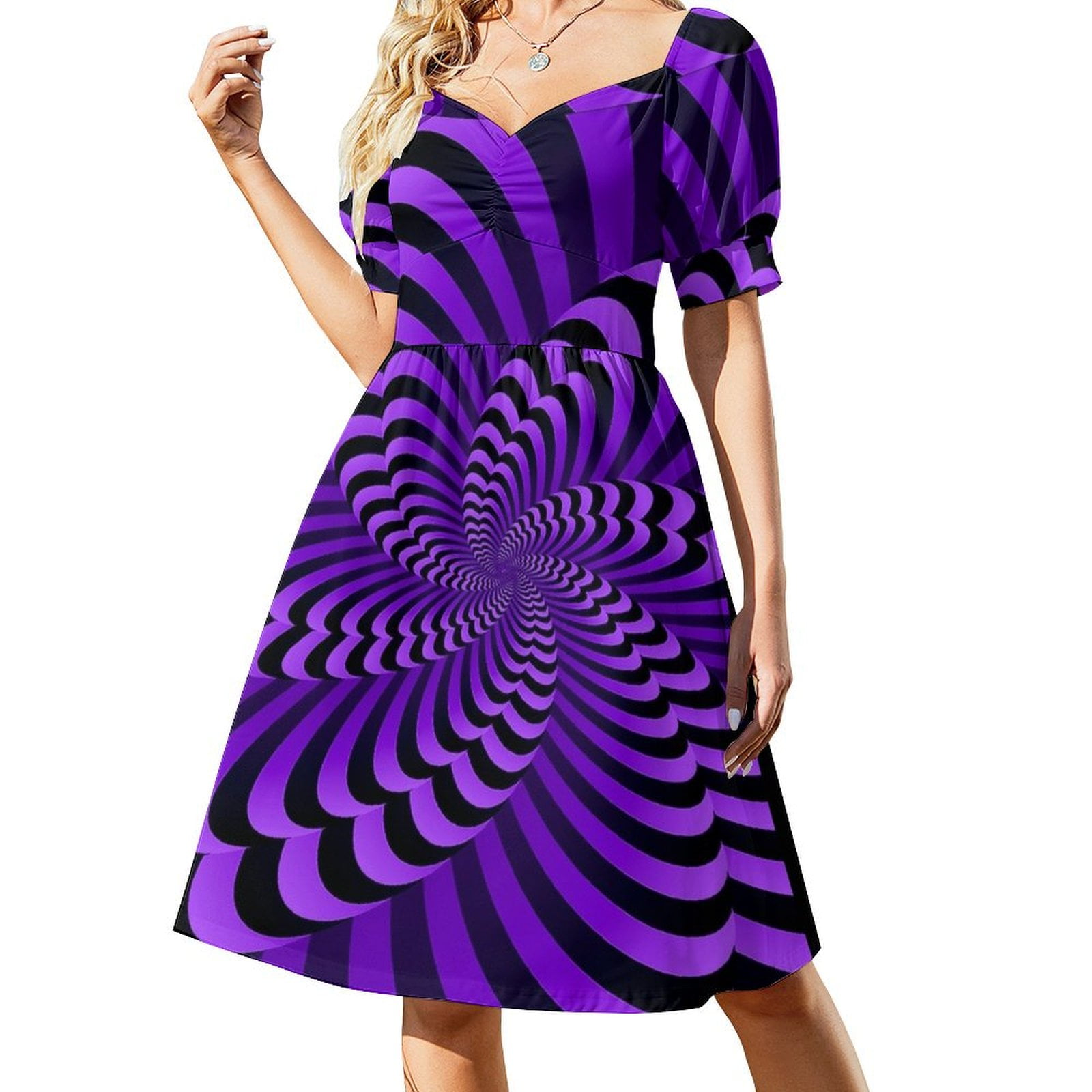 Abstract purple Trippy optical illusion- optical illusion Sleeveless ...