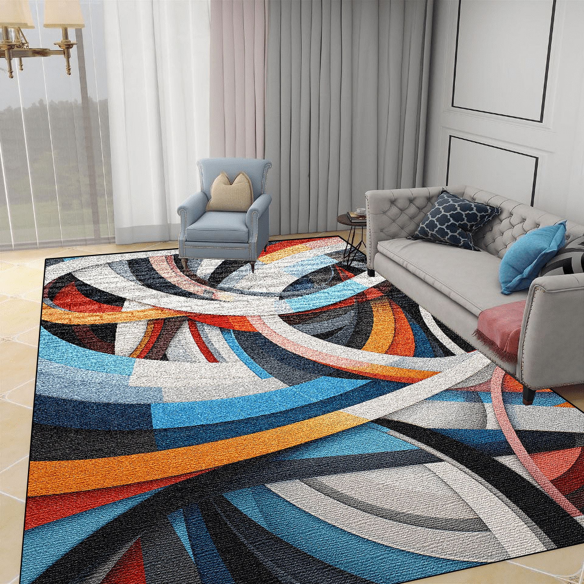 Abstract ration Soft Carpet Living Room Light Luxury Carpets Modern ...