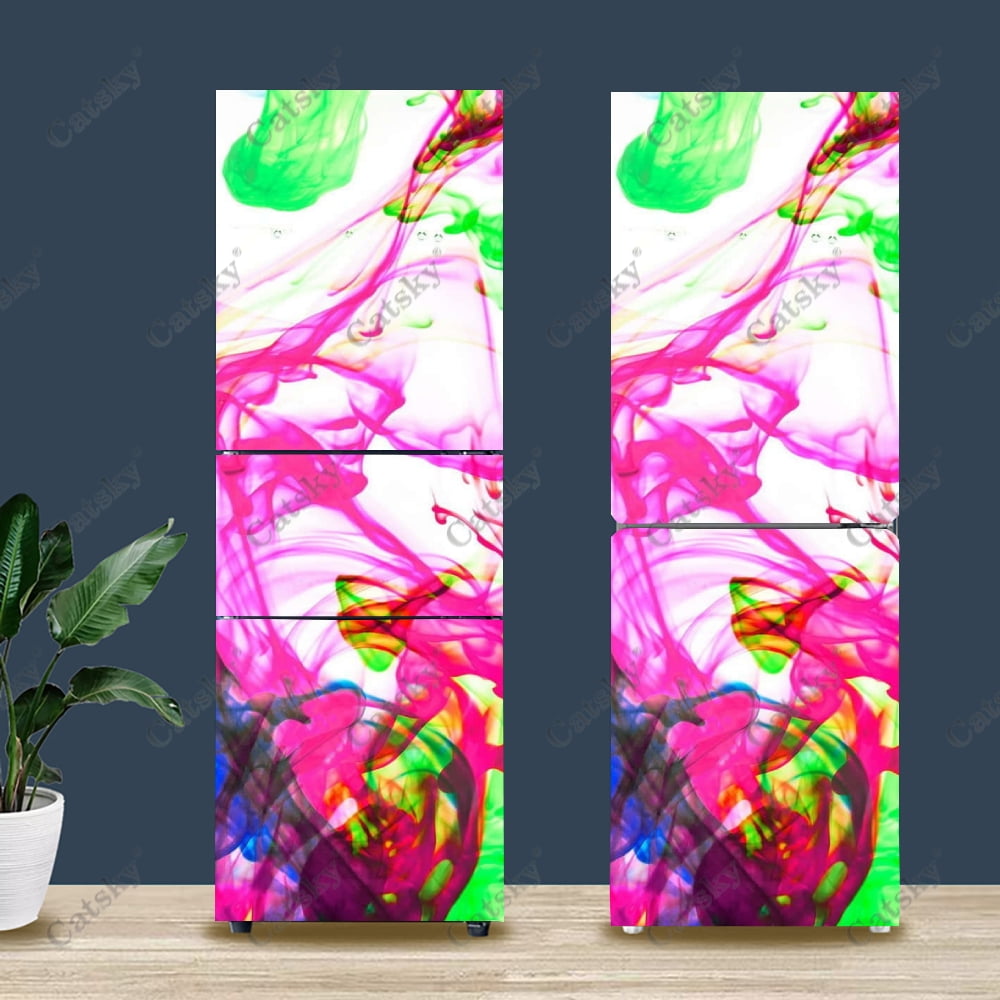 Abstract splash paint Refrigerator Stickers Home Decor Kitchen Murals ...