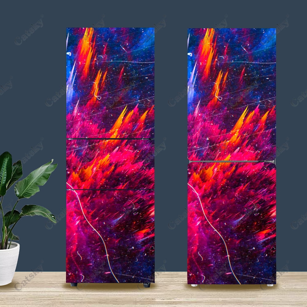 Abstract splash paint Refrigerator Stickers Home Decor Kitchen Murals ...