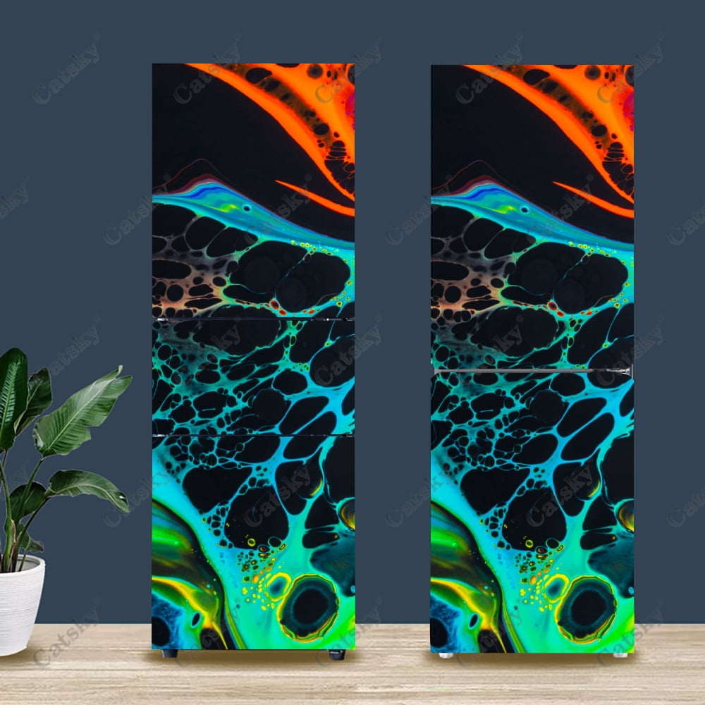 Abstract splash paint Refrigerator Stickers Home r Kitchen Murals DIY ...
