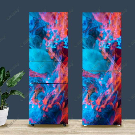 Abstract splash paint Refrigerator Stickers Home r Kitchen Murals DIY ...