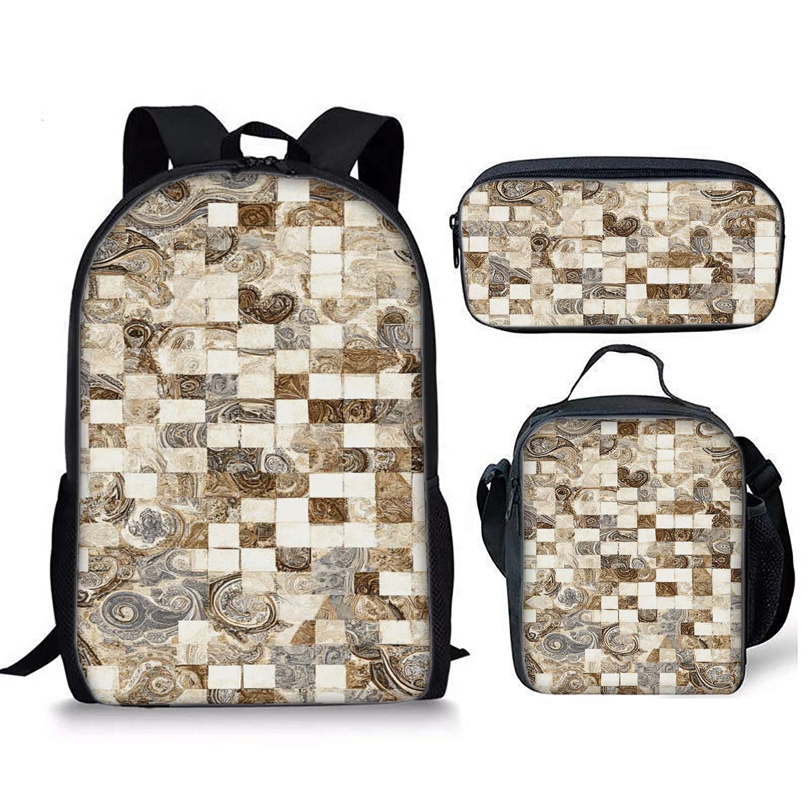 Abstract stone mosaic pattern Backpacks Bookbag Bags Rucksack Lunch Bag ...
