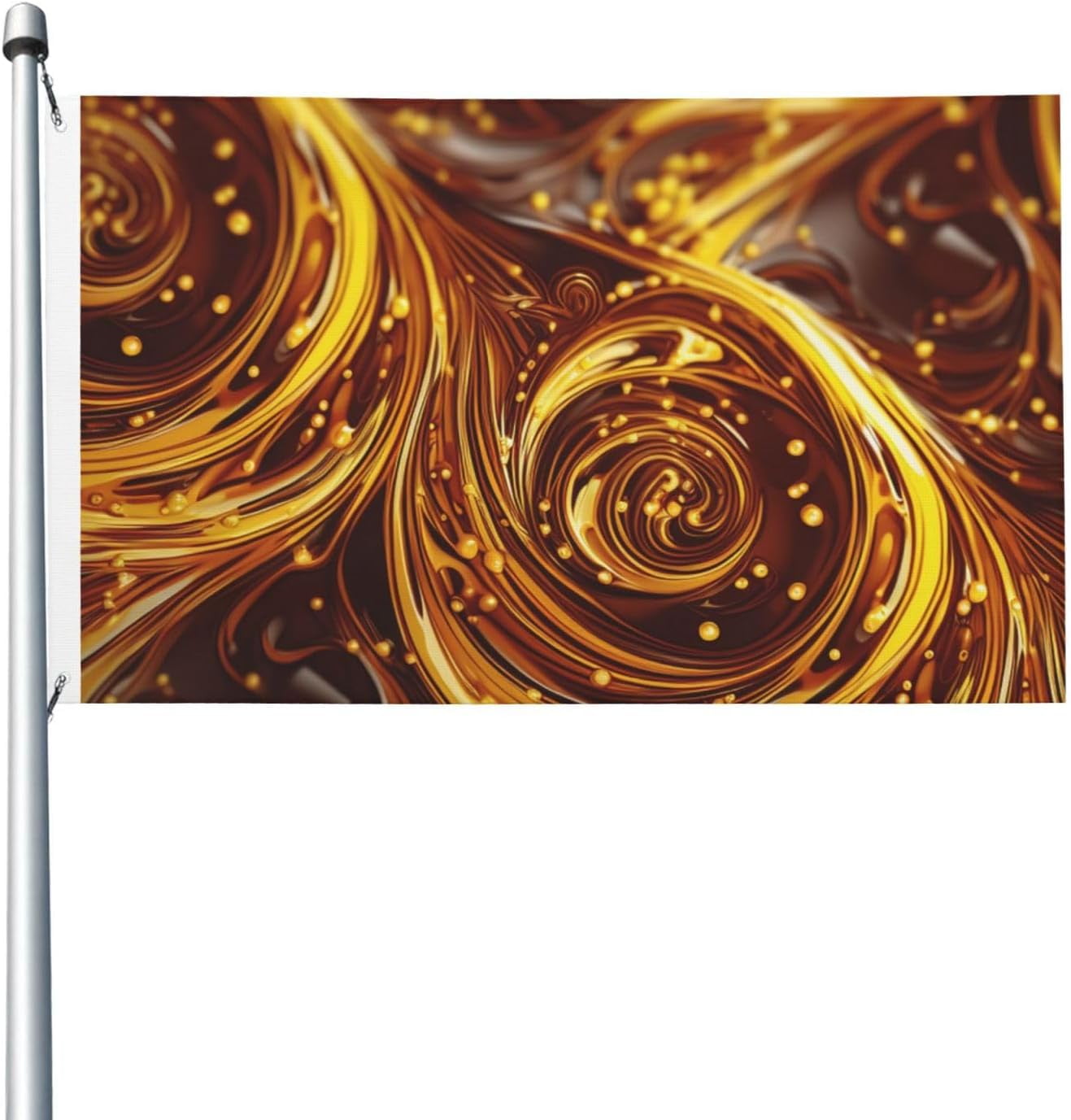 Abstract swirl golden background Garden Flag Welcome Flags for Outside ...