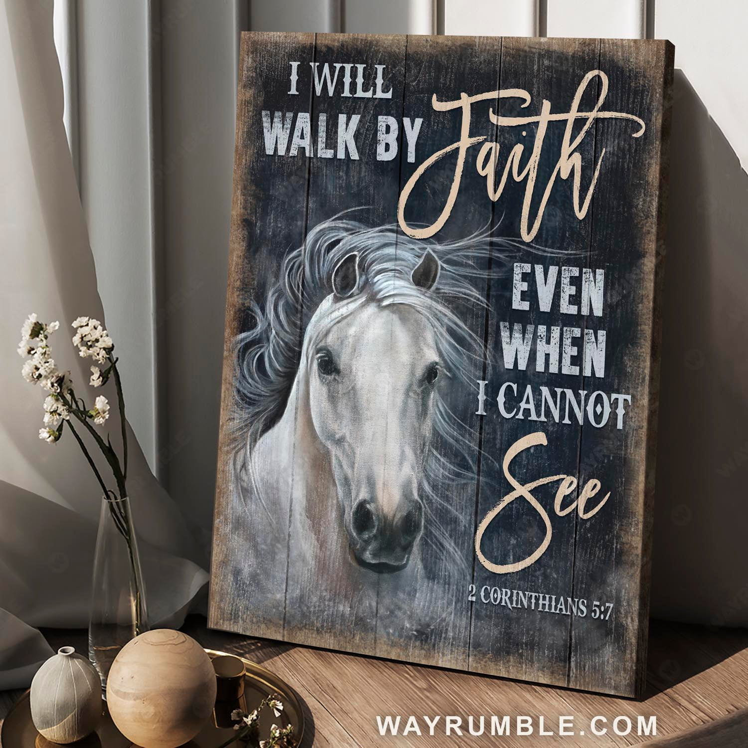 Abstract white horse, Vintage art, Bible verse, Inspirational quote, I ...