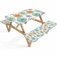 Abstraction Art Picnic Table Cover with Bench Covers Watercolors ...
