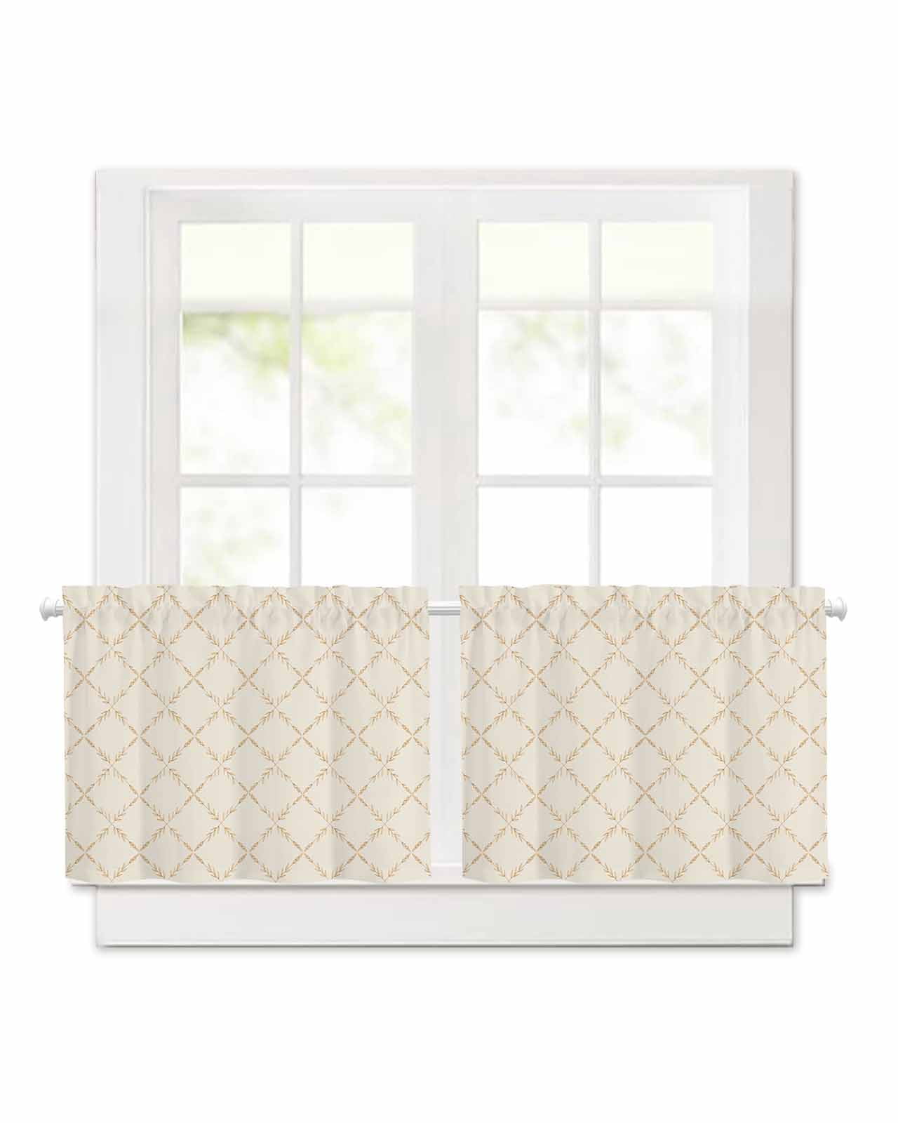 Abstraction Geometric Diamonds Short Blackout Curtains 24 Inch Long ...