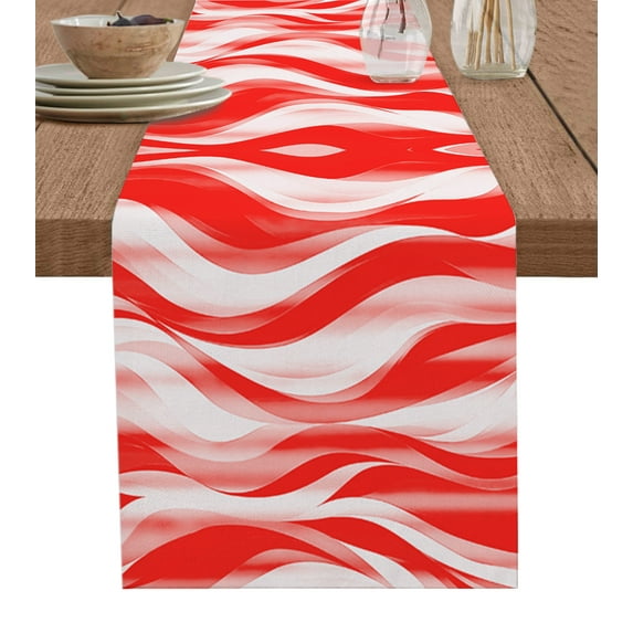 Abstraction Gradient Line Color Block Drapery Table Runner ration Home ...