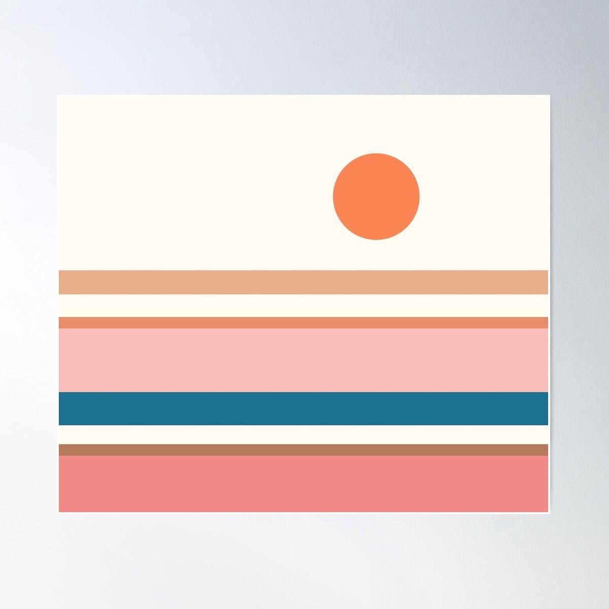 Abstraction_Sunset_Horizon_Visual_Art Poster Wall Art Modern Wall Decor ...