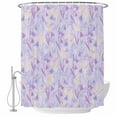 Abstractions Floral Shower Curtain, 36" x 72", Spring Tulips Purple ...