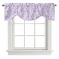 Abstractions Floral Tie Up Valance Curtains Spring Tulips Purple Yellow ...
