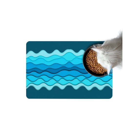 Abstracts Blue Ripple Doormat Non Slip Diatomaceous Earth Door Mat ...