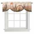 Abstracts Cacti Tie Up Valance Curtains Sunset Mountain Deserts Plants ...