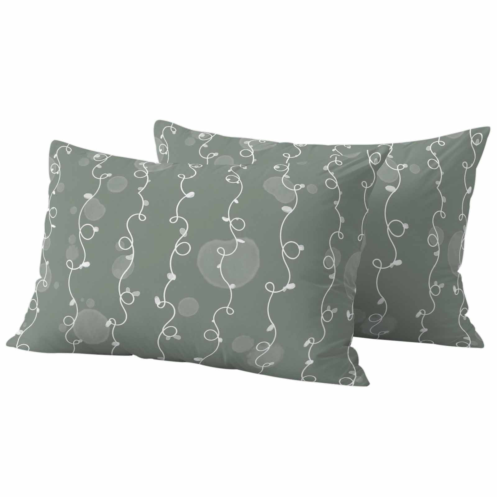 Abstracts Lines Outdoor Pillow Covers Set of 2 Vintage Leaf Vines Gray ...